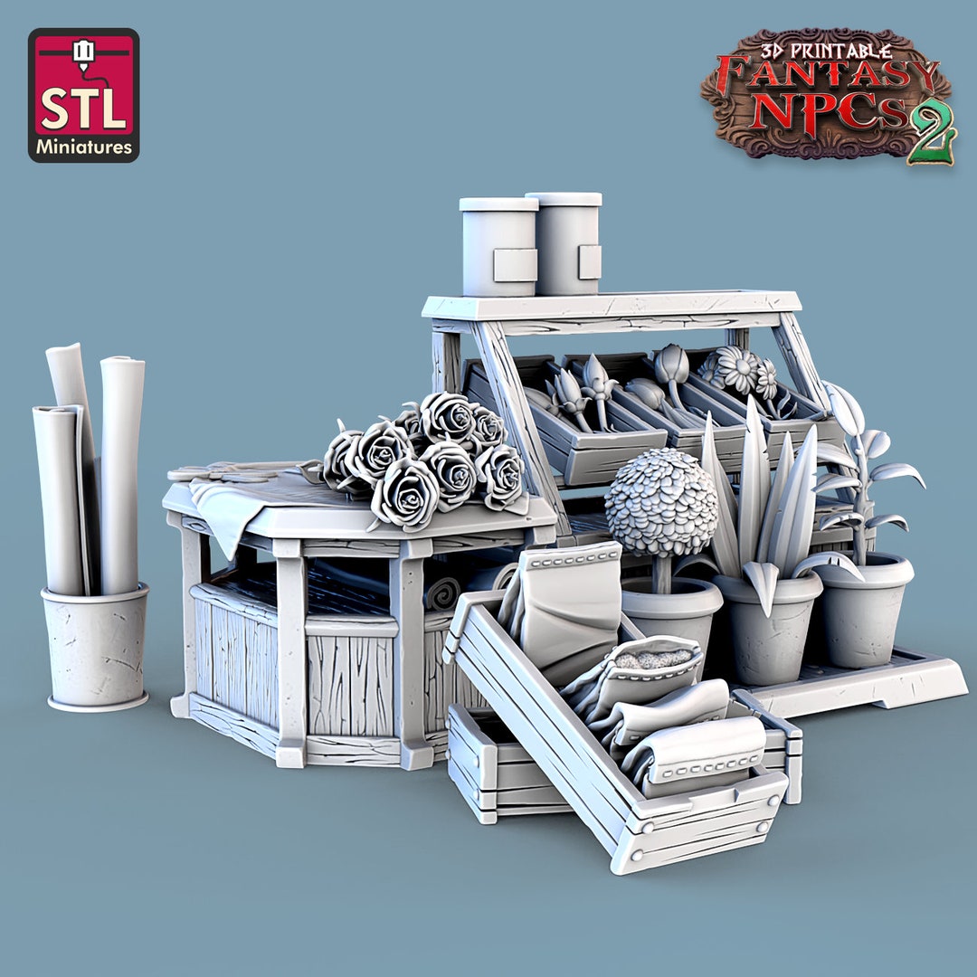 Florist Counter Dungeons and Dragons, Pathfinder, Tabletop Gaming 28mm ...