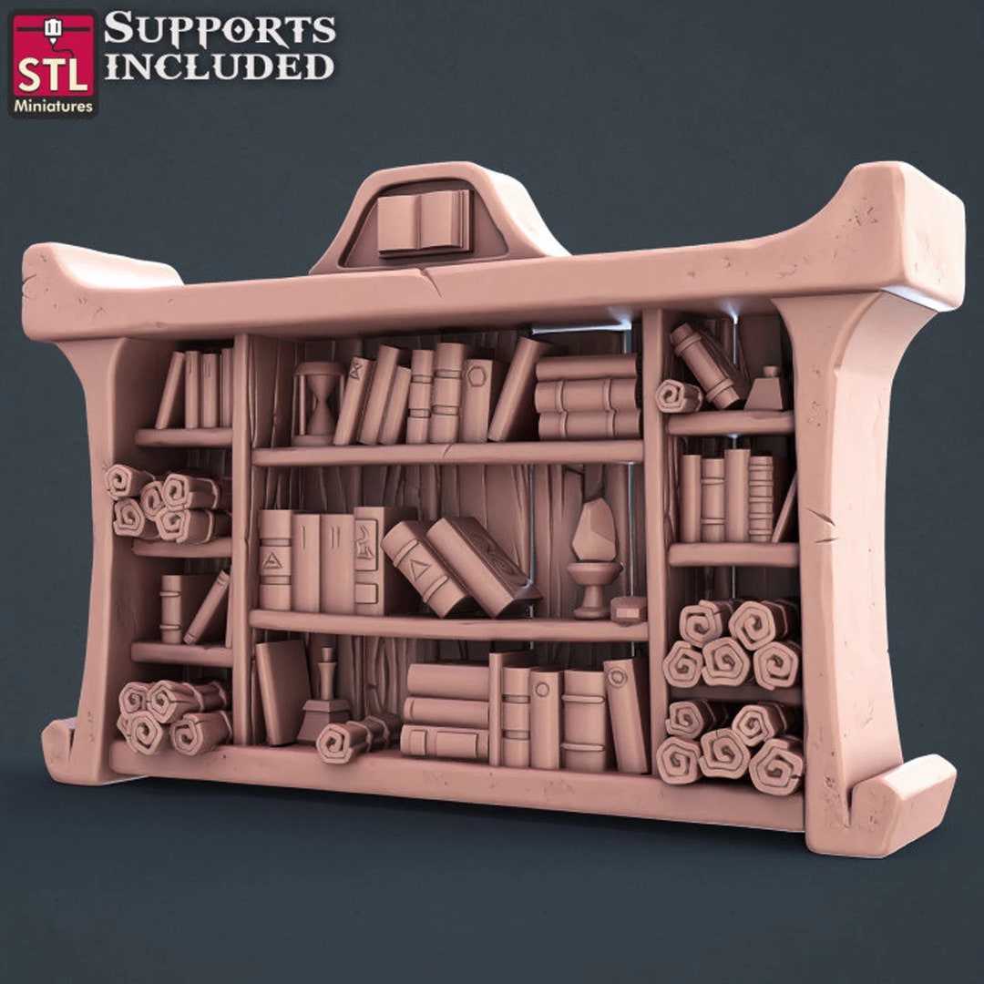 Book Shelf Dungeons and Dragons, Pathfinder, Tabletop Gaming 28mm ...