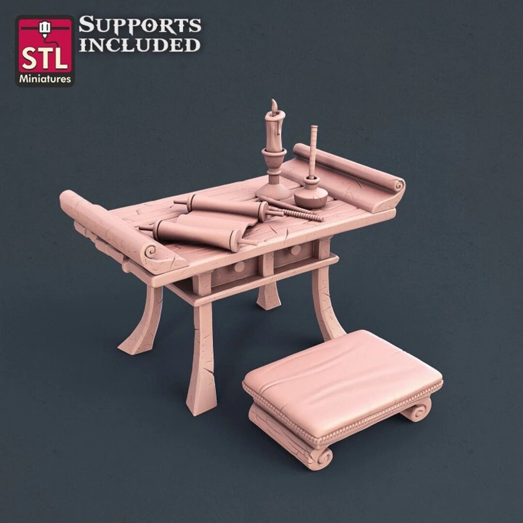 Monk Desk Dungeons and Dragons, Pathfinder, Tabletop Gaming 28mm ...