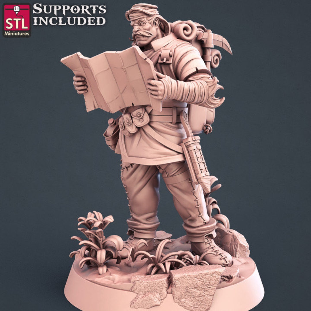 Explorer Dnd Miniature 3D Resin Printed 32mm Tabletop Fantasy Gaming D ...