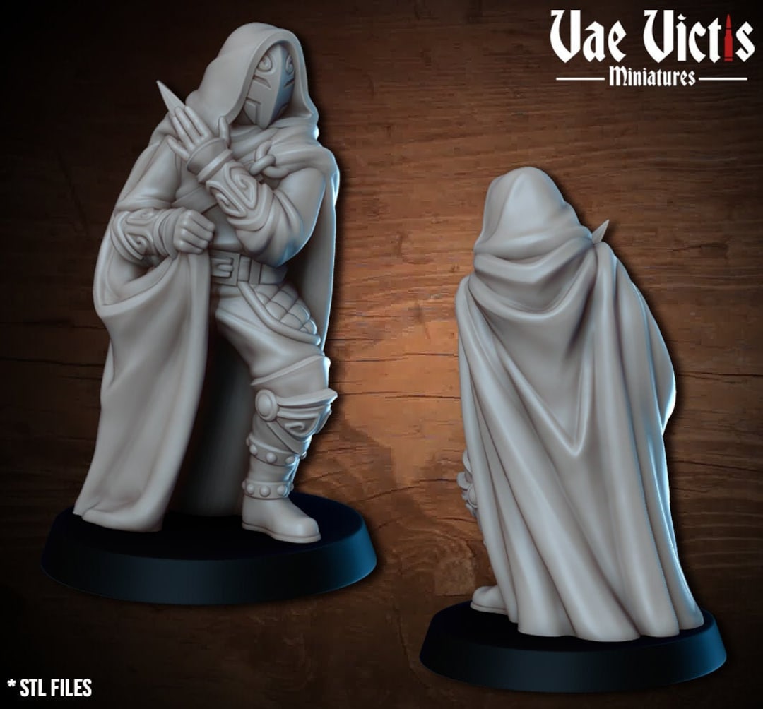 Masked Assassin Thief Miniature, 28-32mm Resin Printed RPG Figure - Etsy
