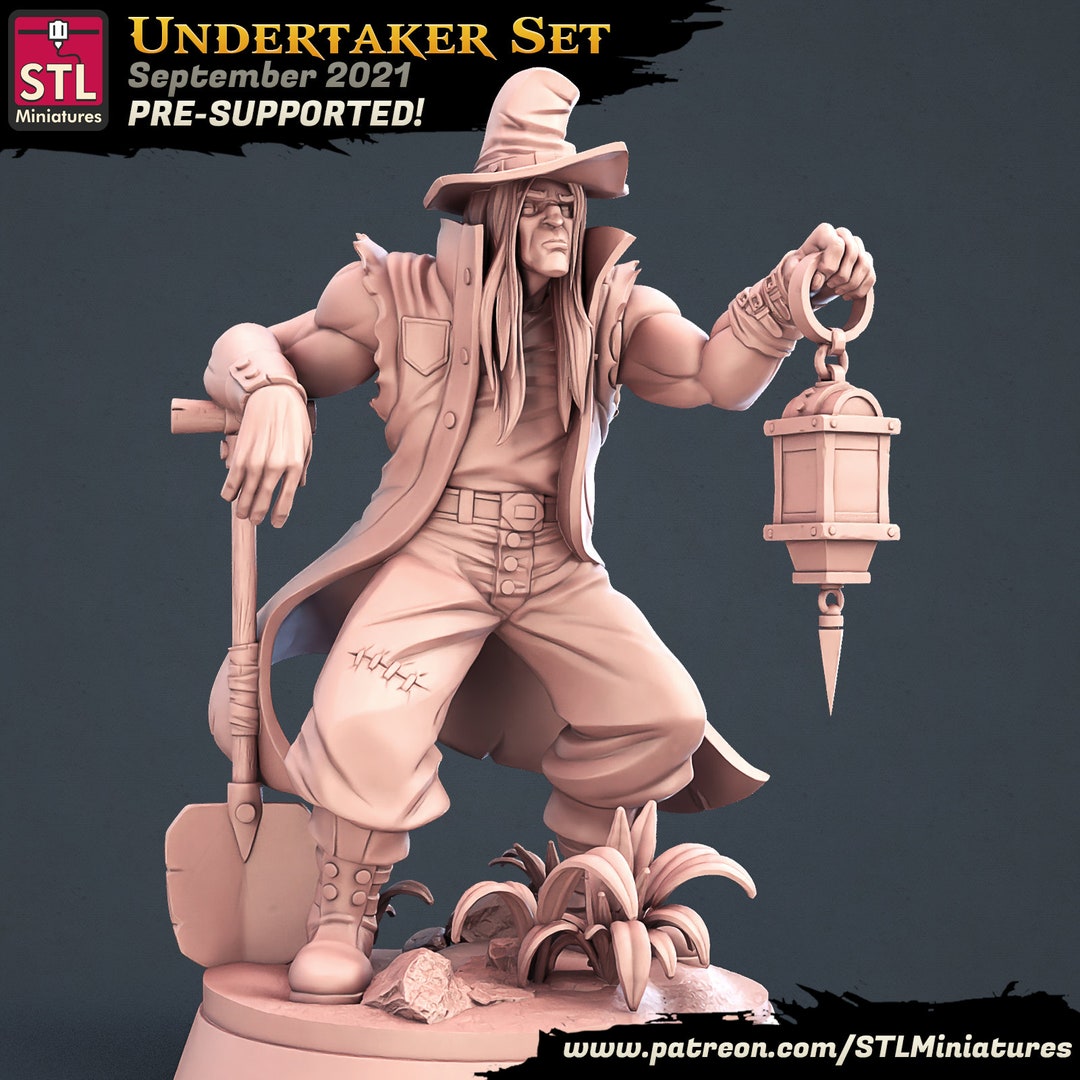 Undertaker NPC Dnd Miniature 3D Resin Printed 32mm Tabletop Fantasy ...