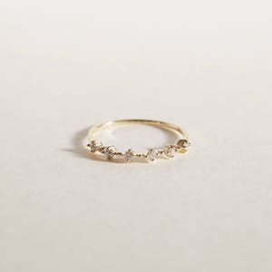 14K Solid Gold Twinkle Diamond Ring - Etsy