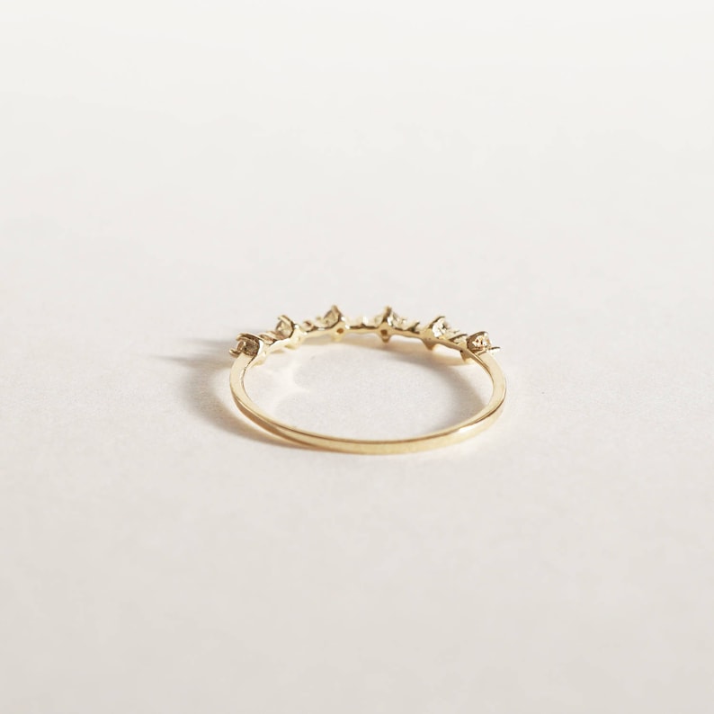 14K Solid Gold Twinkle Diamond Ring - Etsy