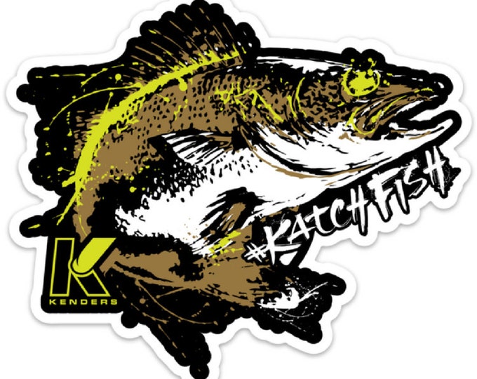 Walleye Fish UV Resistant Sticker Decal Boat, Truck, Bucket ...