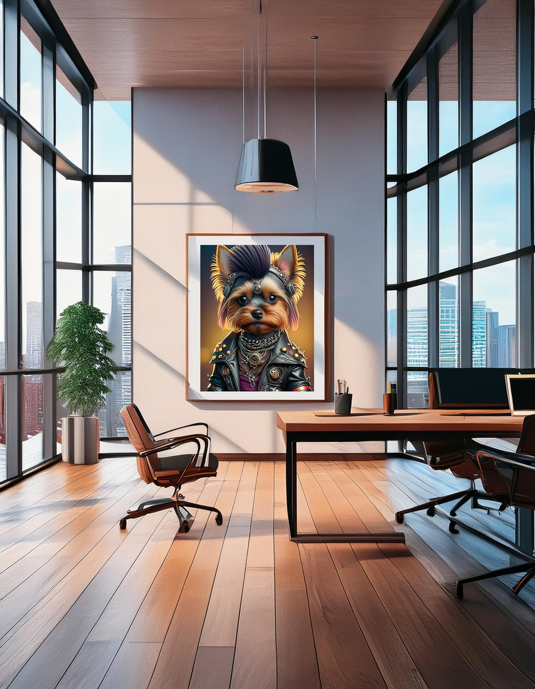 Yorkie Punk Rocker, Yorkshire Terrier, Yorkie Print, Funny Dog Picture ...