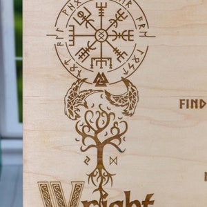 Norse Raven Code With a Runic Raven, Nordic Runes, Valknut Symbol ...