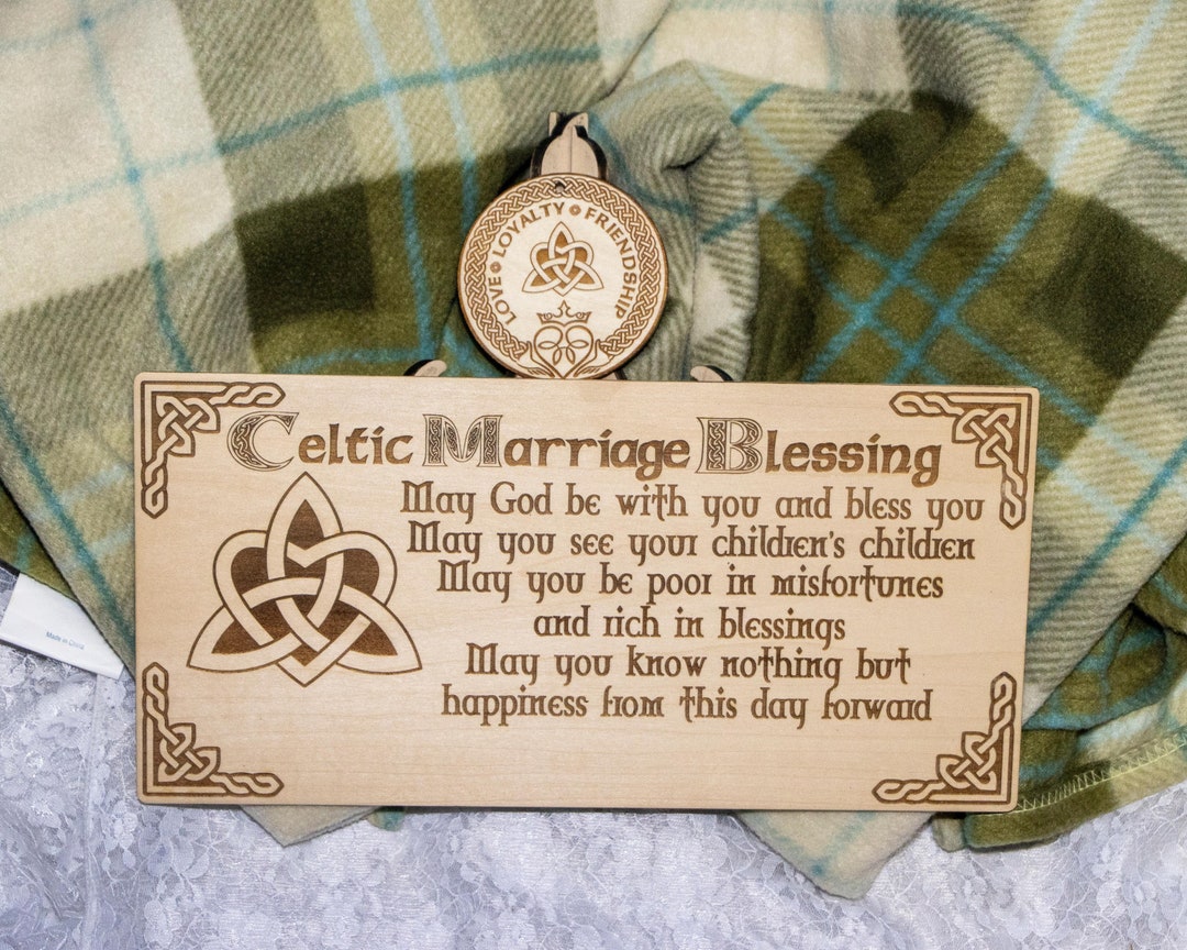 Custom Engraved Basswood Celtic Plaque With Marriage Blessing and ...