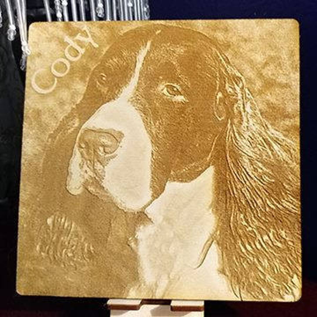 Photo Etched Portrait. 9 Square. Pet Portrait Etching, Dog Etching, Cat ...