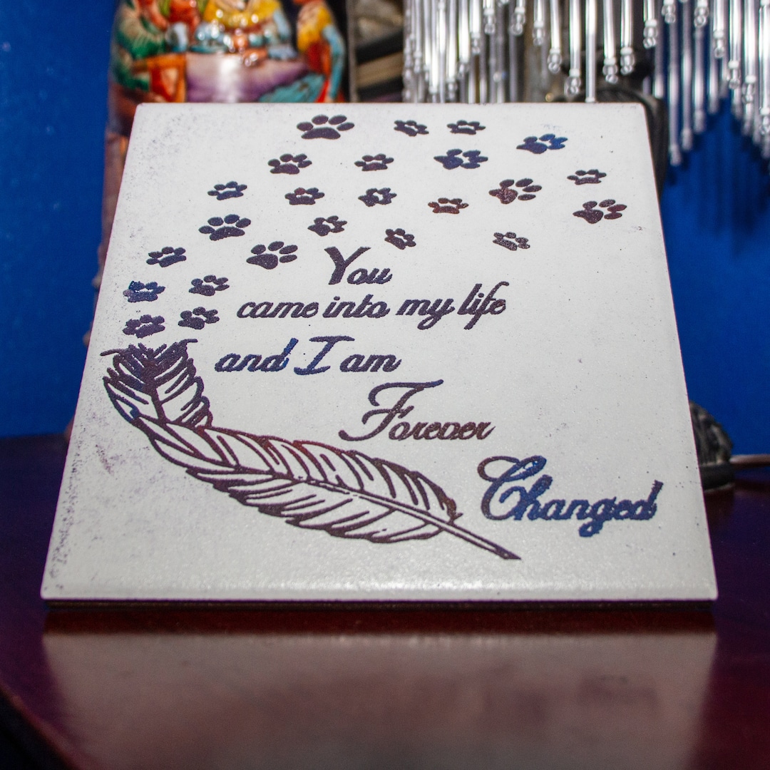 Personalized Memorial Tile - "forever Changed" Sympathy Gift ...