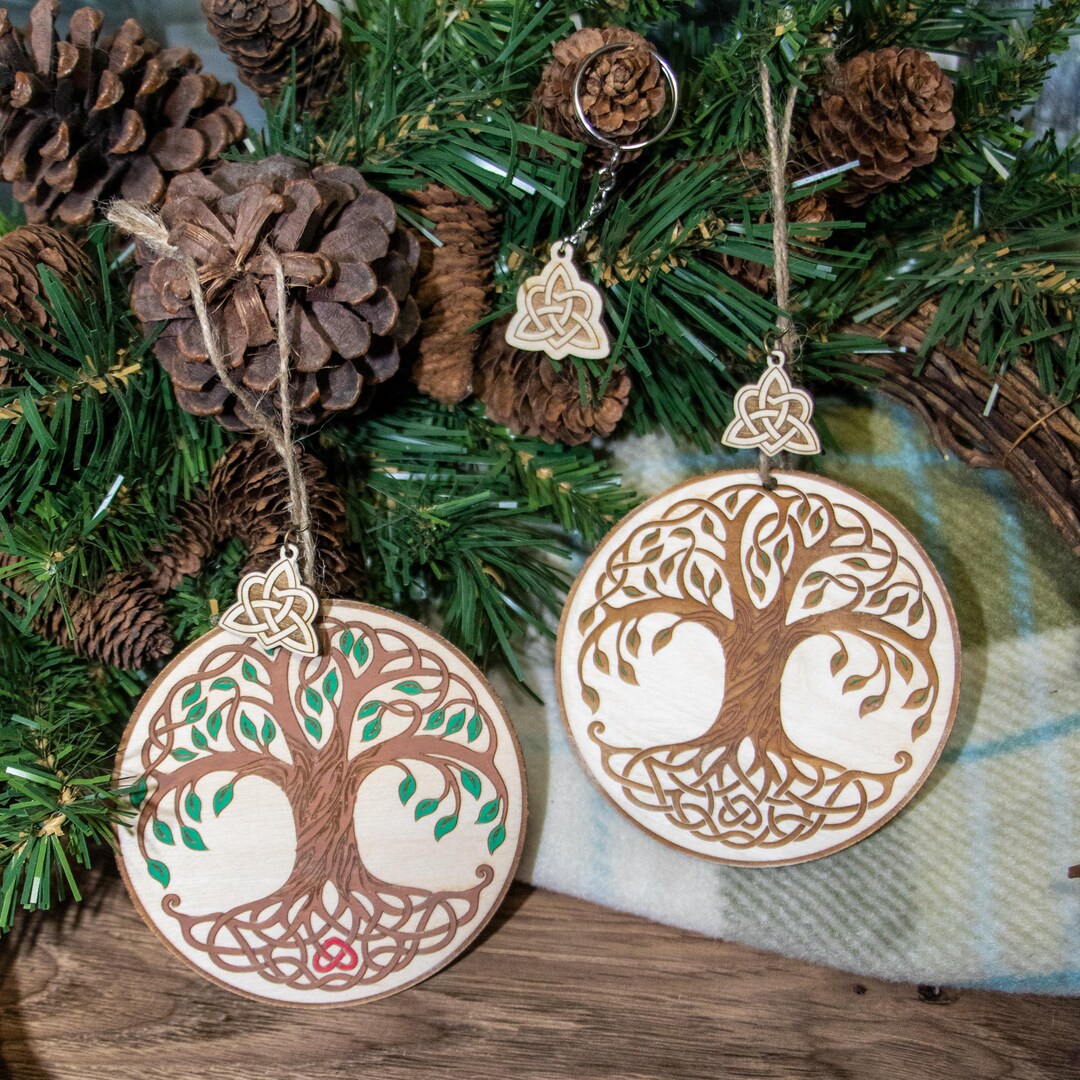 Handcrafted 4-inch Tree of Life Ornament - Vibrant Hand-painted ...