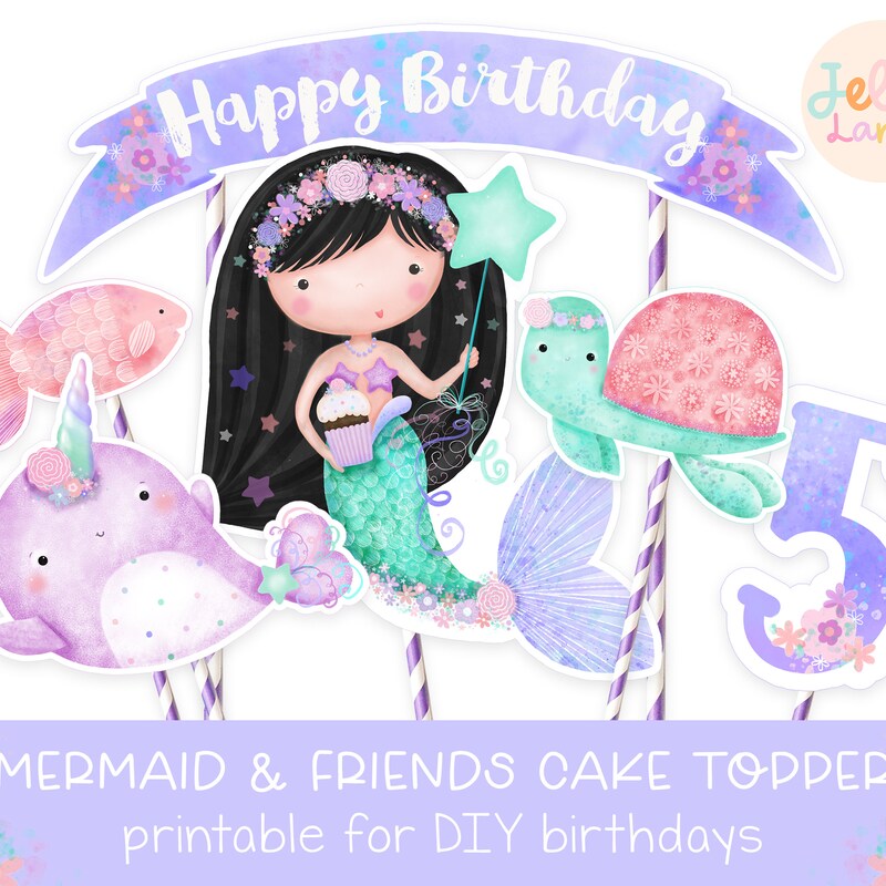 Mermaid Cake Topper - Etsy