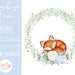 Woodland Fox Clipart, Watercolor Woodland Clipart, Hand Painted Fox Art ...