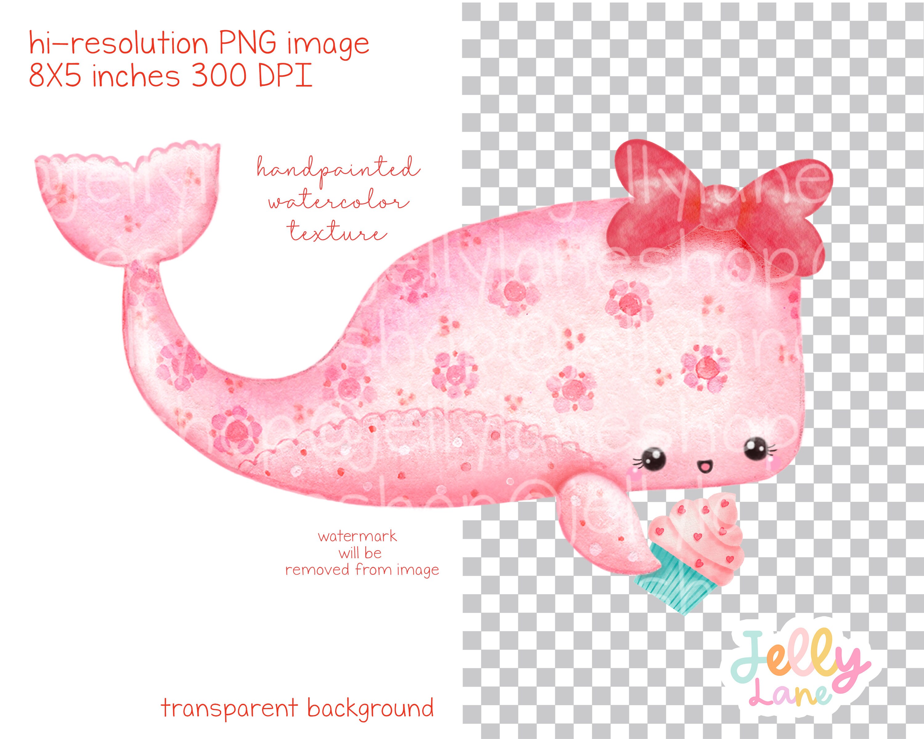 Pink Whale Png, Cute Valentines Clipart, Girly Whale Sublimation ...