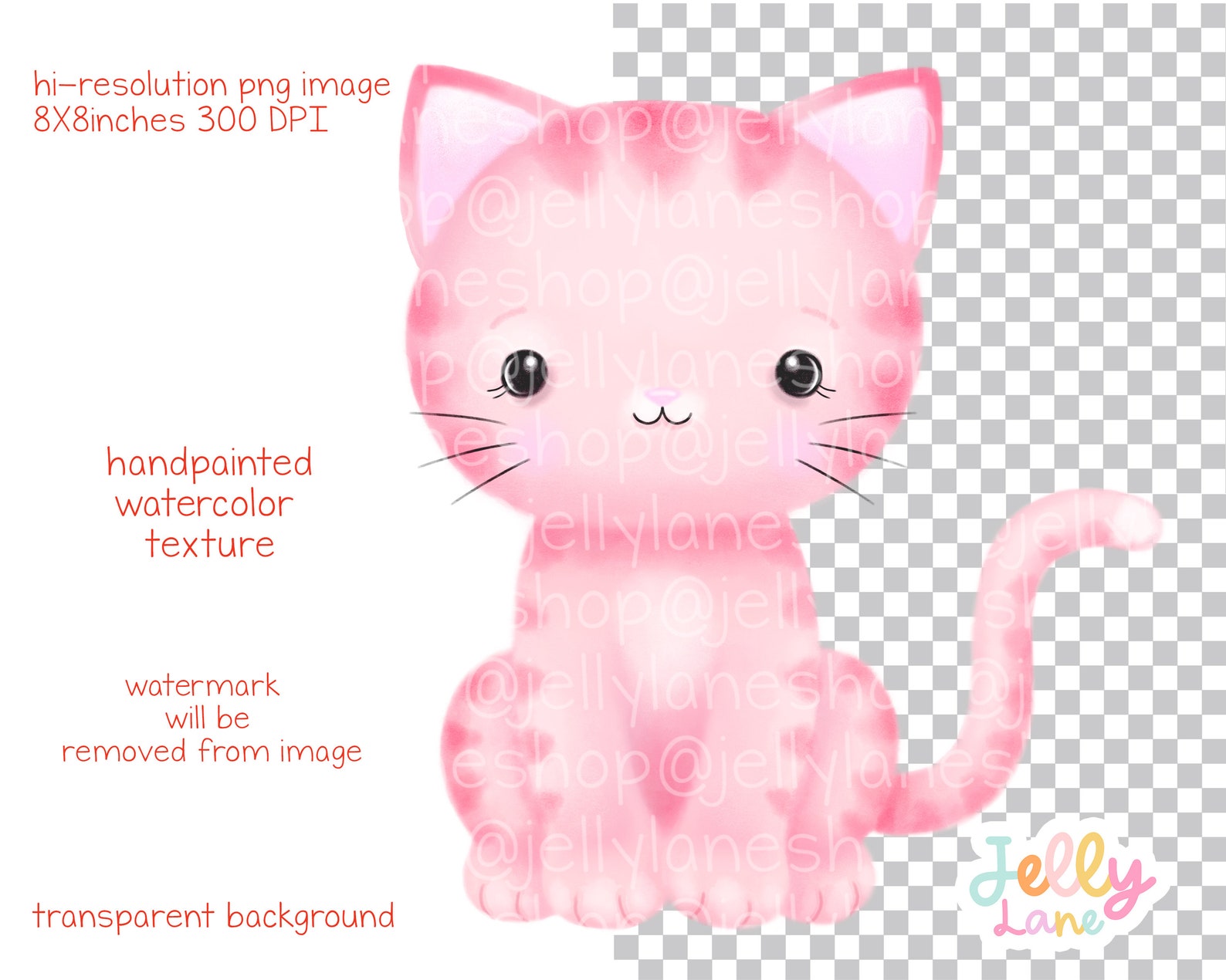 Pink Kitty Png, Cute Kitten Clipart, Kitty Sublimation Design ...