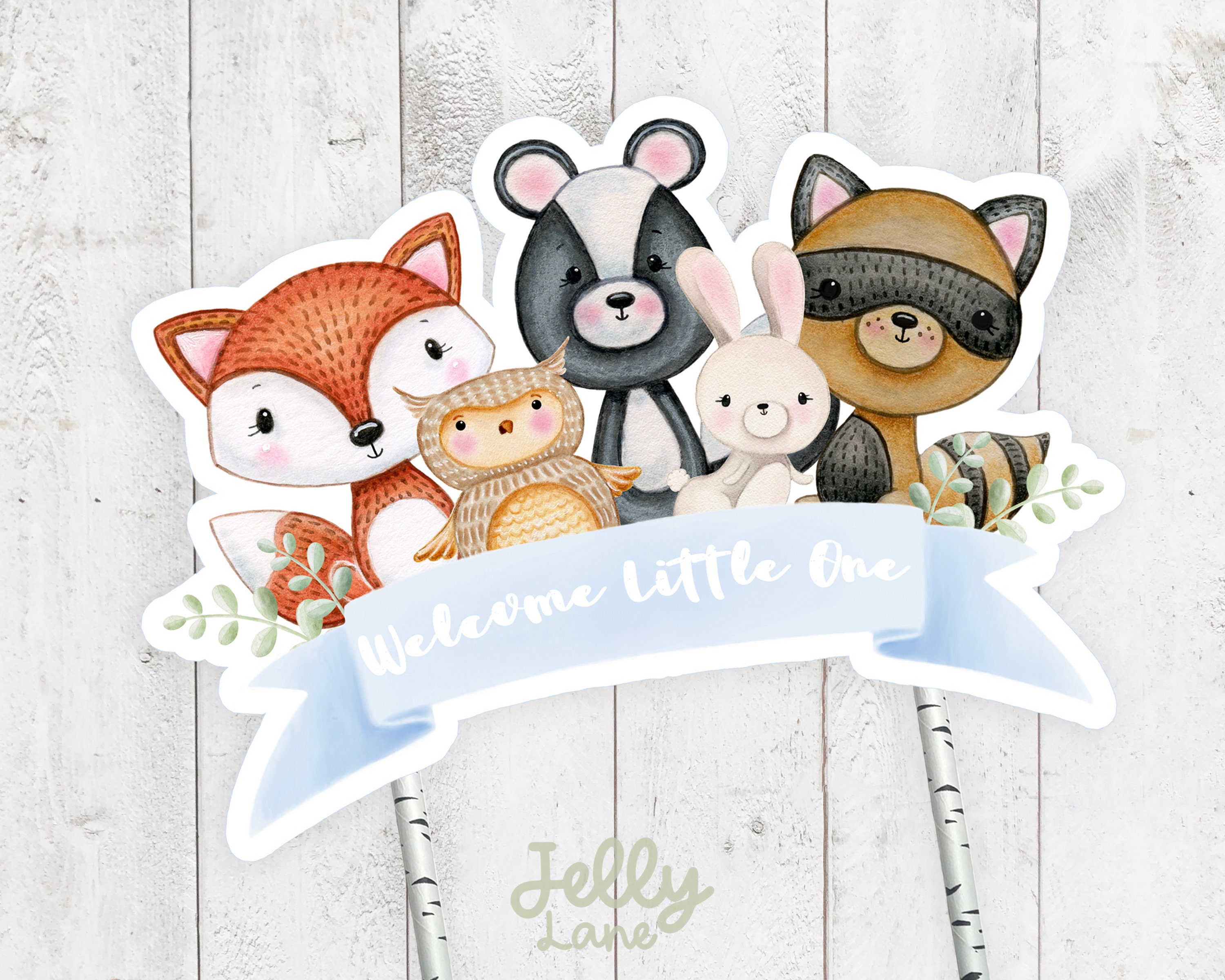 Printable Woodland Animals Cake Topper Woodland Baby Shower - Etsy