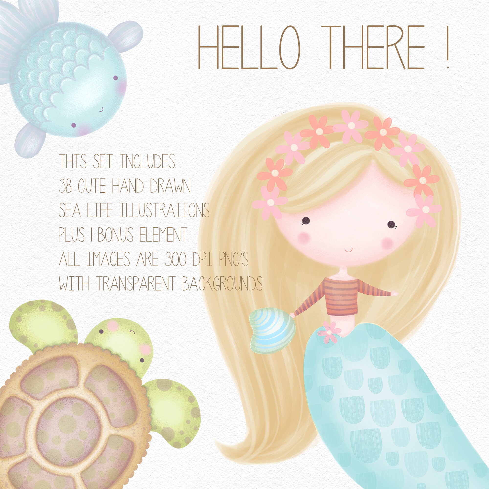 Under the Sea Clipart Sea Animals Clip Art Set Sea Creature - Etsy