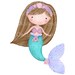 Watercolor Mermaid Clipart Summer Clipart Set Watercolor - Etsy