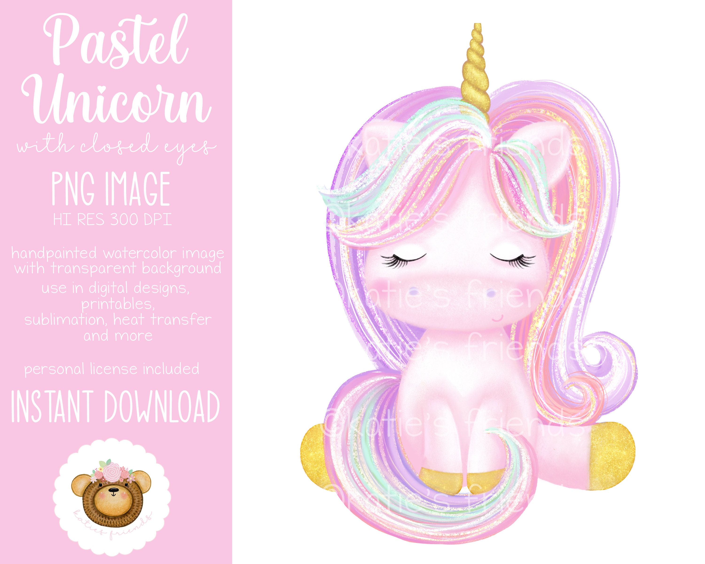Pastel Unicorn PNG, Unicorn Clipart, Unicorn Illustration, Unicorn ...