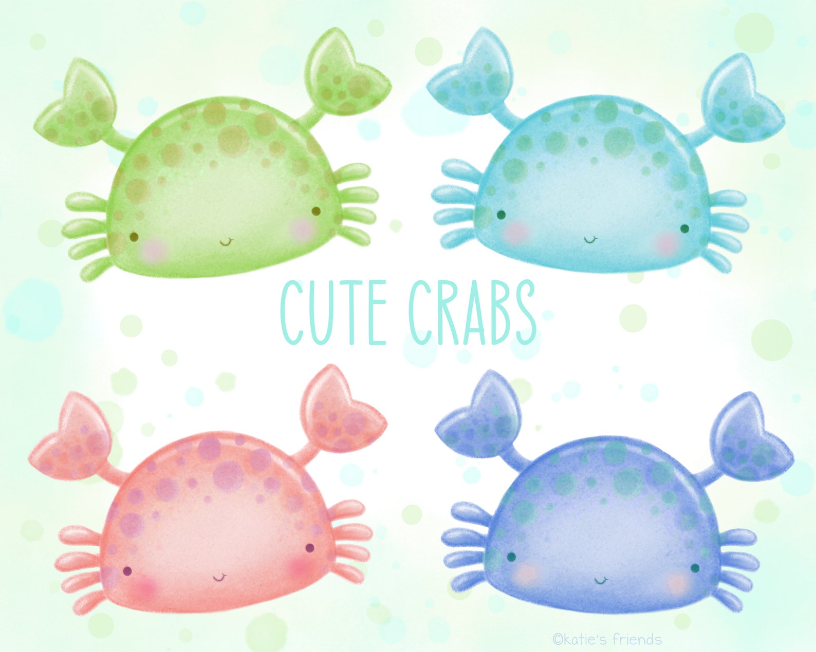 Sea Creatures Clipart Watercolor Sea Animals Under the Sea | Etsy