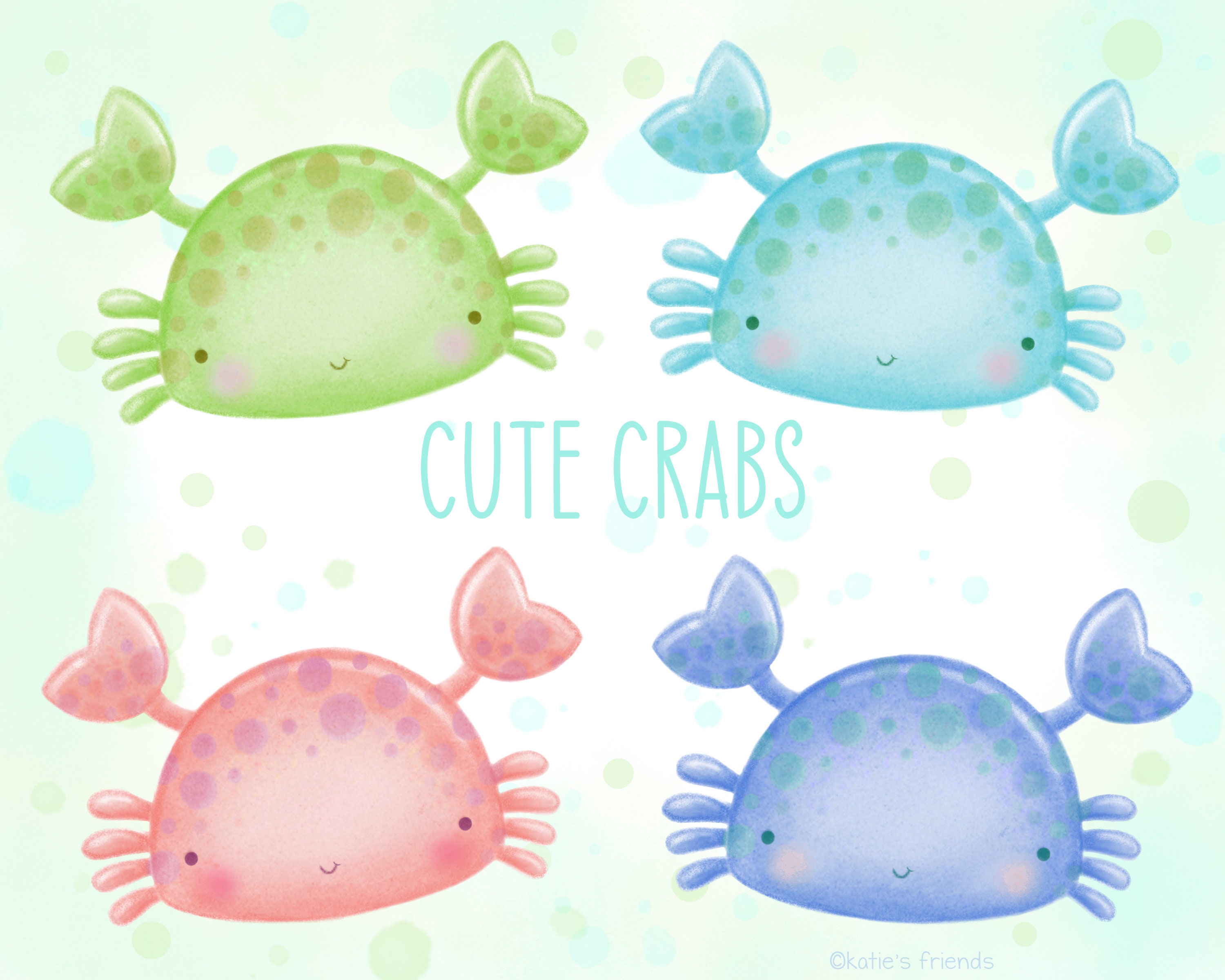 Sea Creatures Clipart, Watercolor Sea Animals, Under the Sea Theme ...