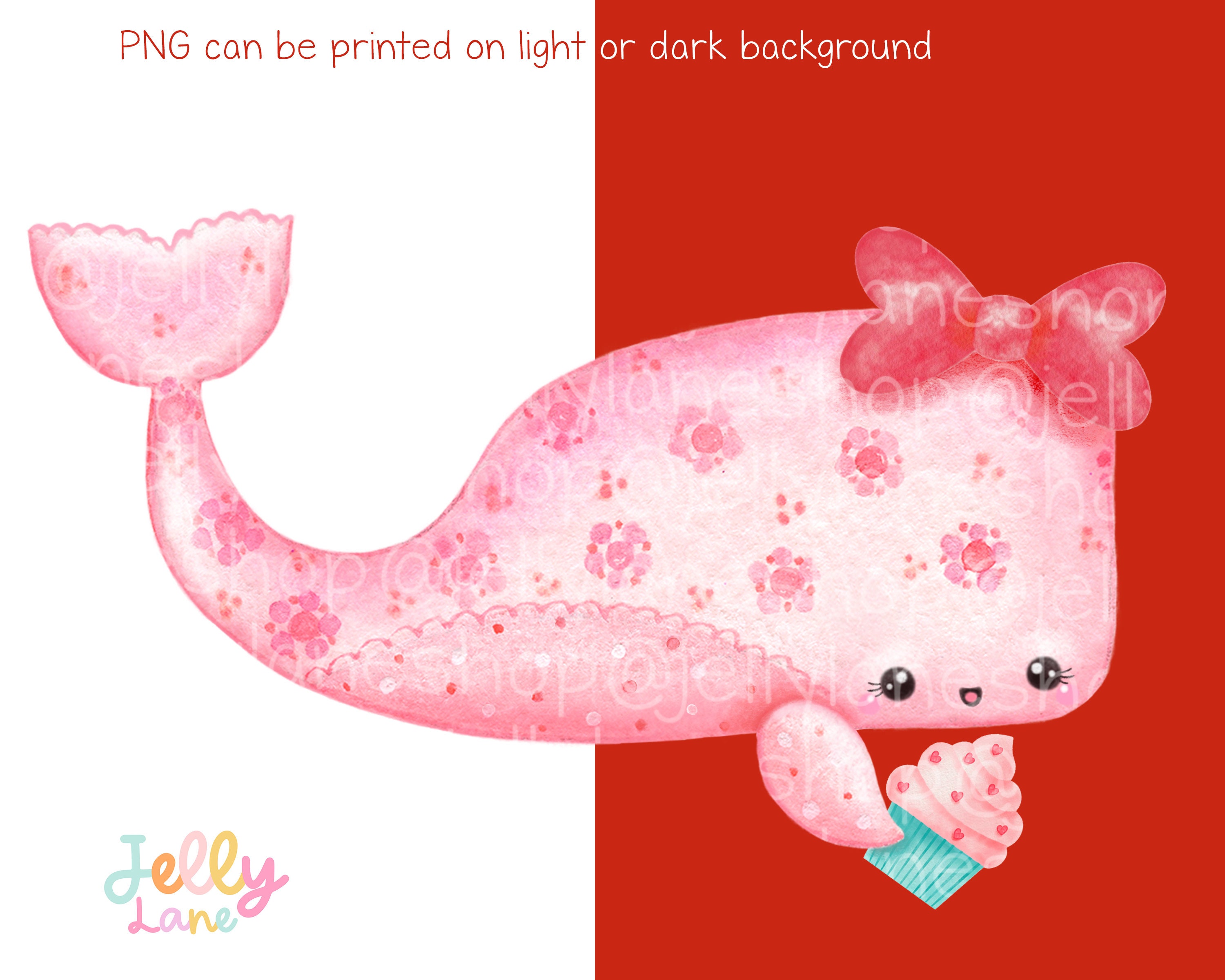 Pink Whale Png, Cute Valentines Clipart, Girly Whale Sublimation ...