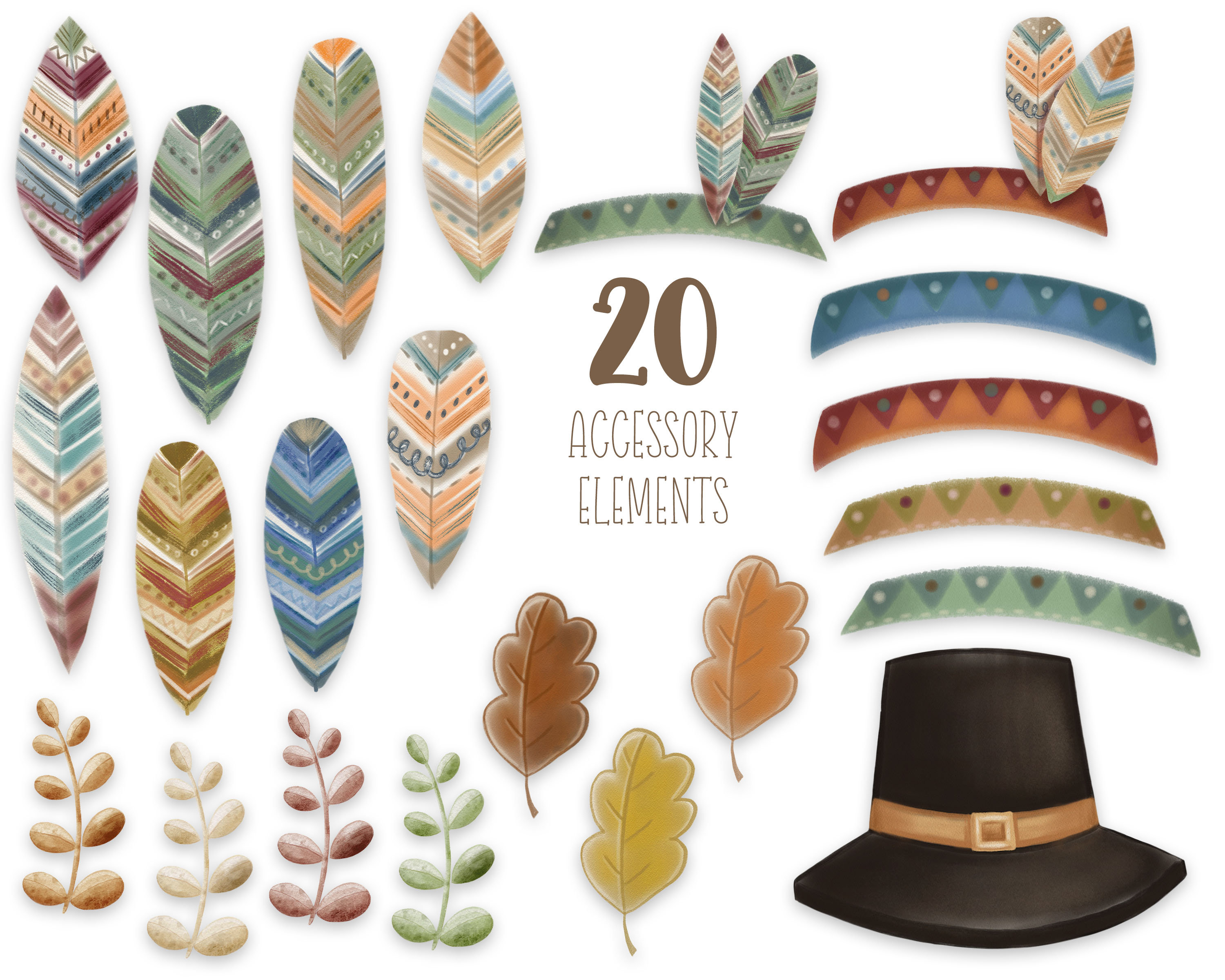 Woodland Animals Thanksgiving Clipart, Cute Autumn Thanksgiving Clipart ...