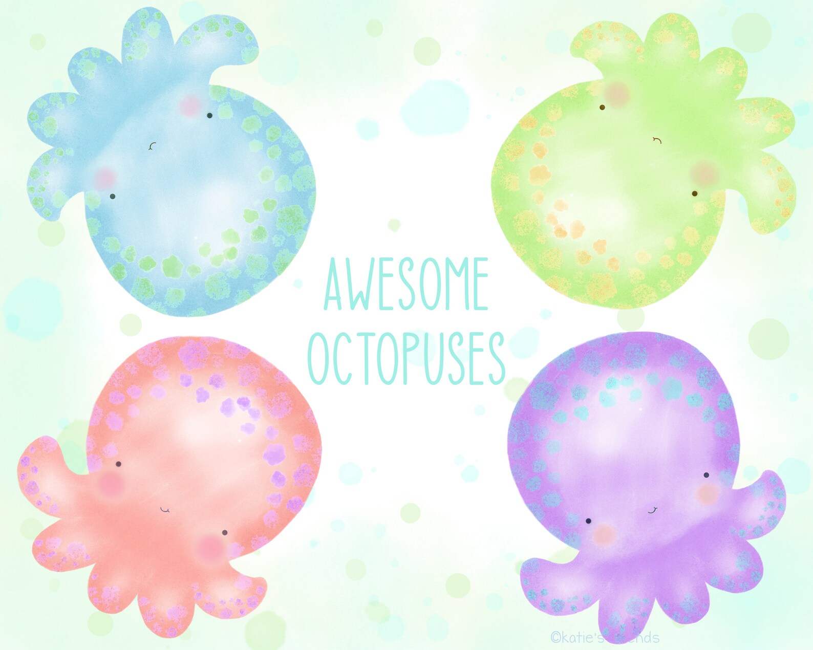 Sea Creatures Clipart Watercolor Sea Animals Under the Sea - Etsy