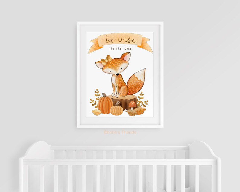 Woodland Fox Clipart Autumn Clipart Set Autumn Watercolor - Etsy