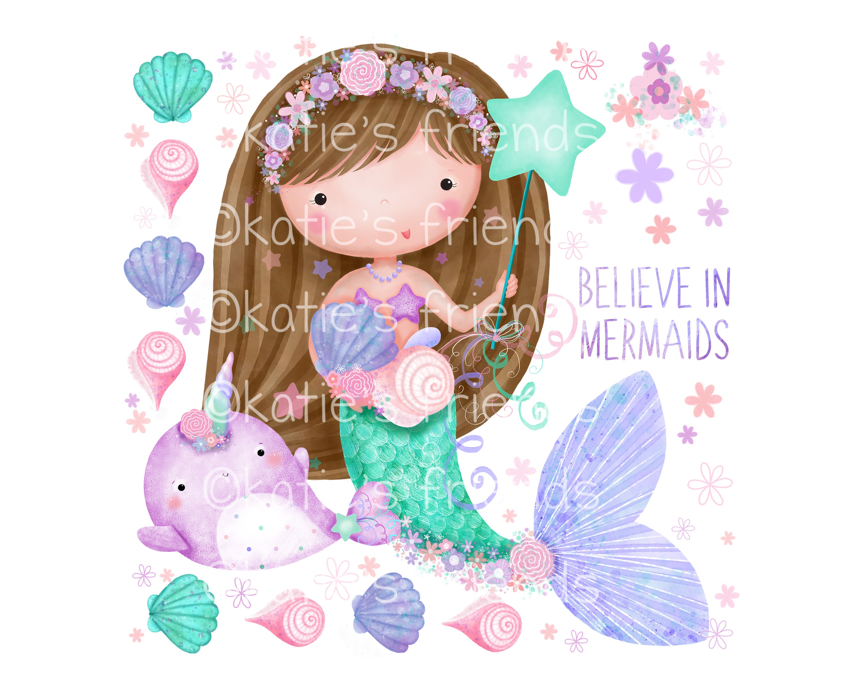 Mermaid Sublimation Design Mermaid Heat Transfer Printable - Etsy
