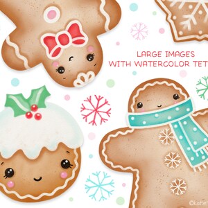 Christmas Cookie Clipart, Gingerbread Cookies, Hand Drawn Holiday ...