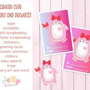 Valentine Penguin Png, Cute Valentines Clipart, Penguin Sublimation ...