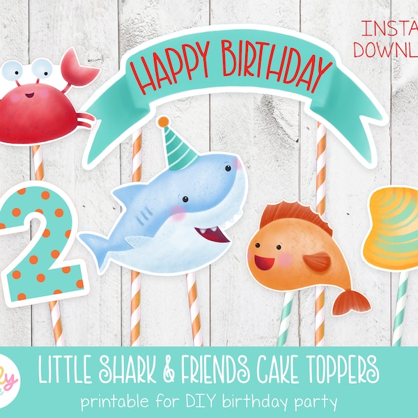 Shark Cake Topper - Etsy