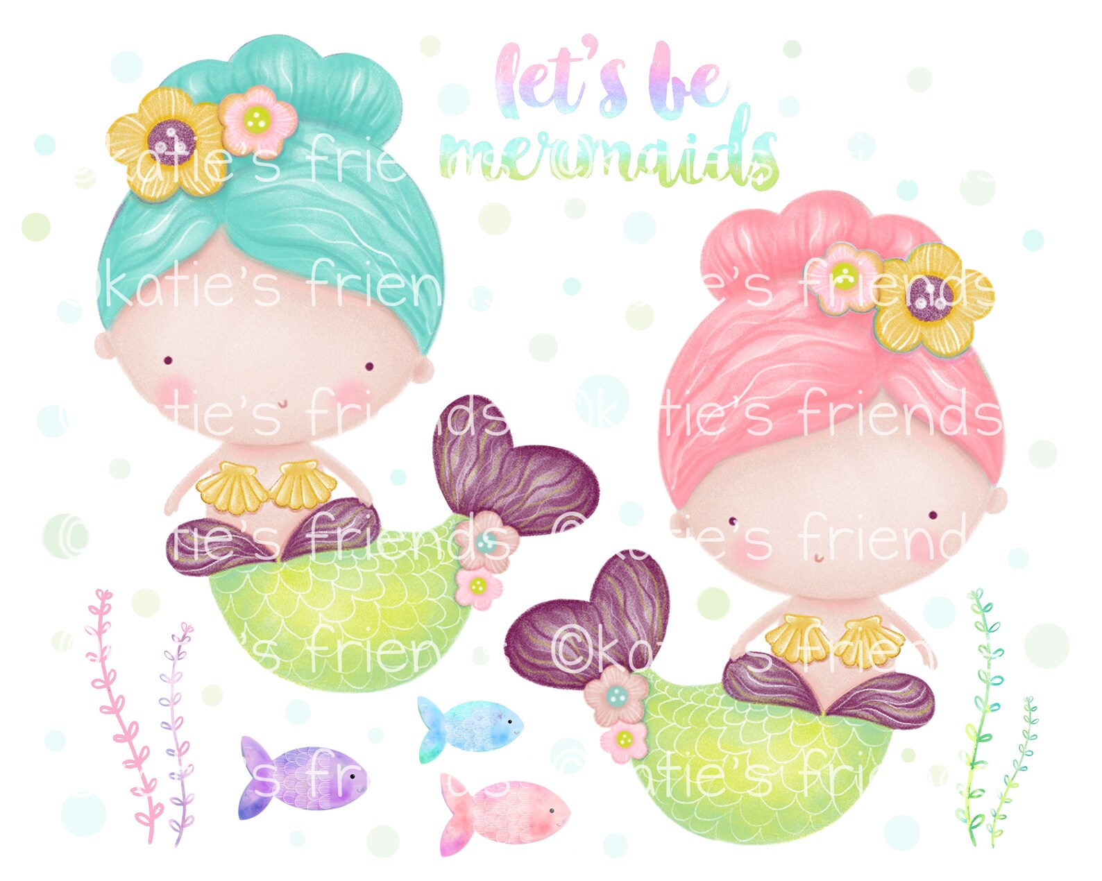 Mermaid Sublimation Design, Mermaid Heat Transfer, Printable Mermaid ...