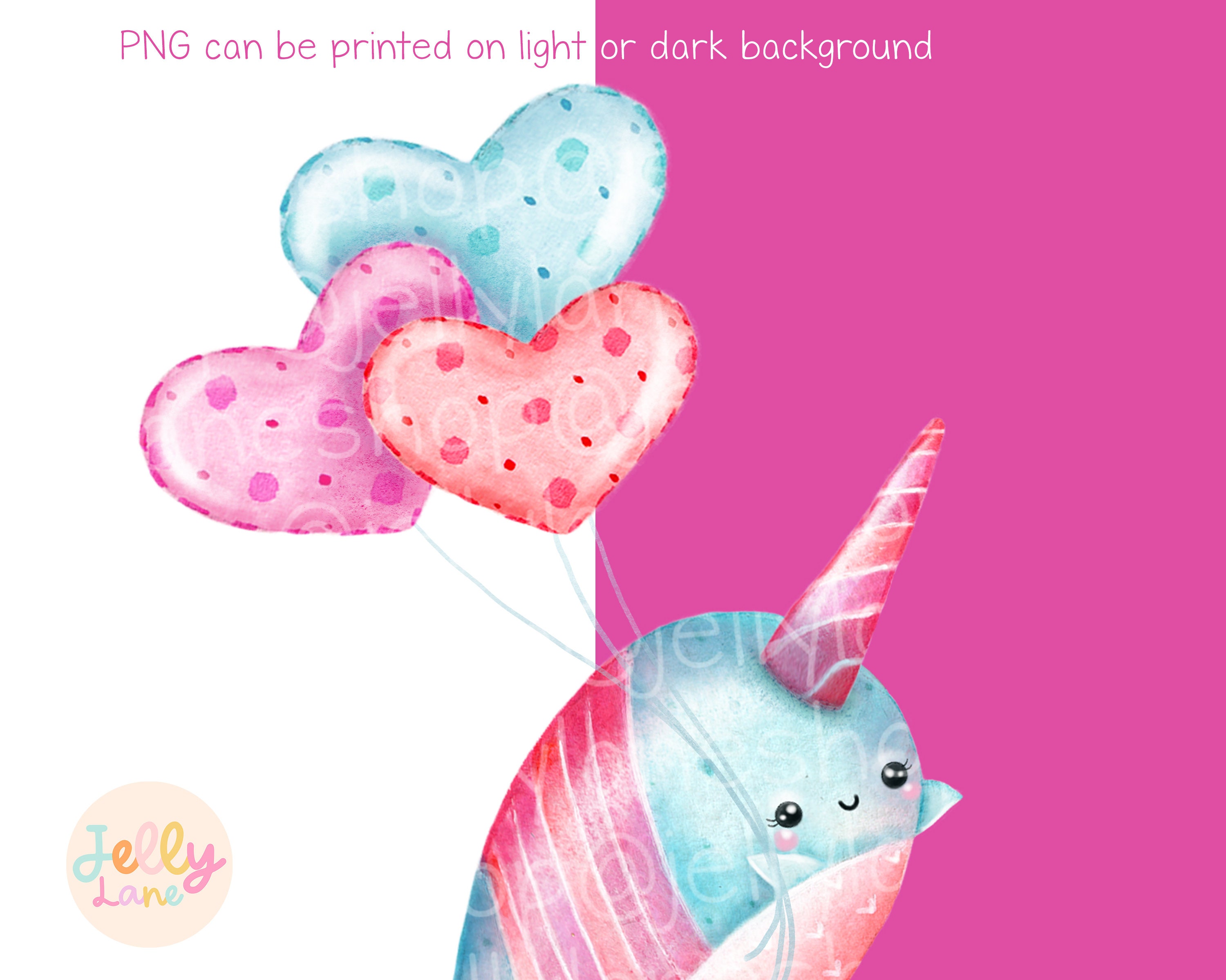 Rainbow Narwhal Png, Cute Narwhal Clipart, Narwhal Sublimation Design ...