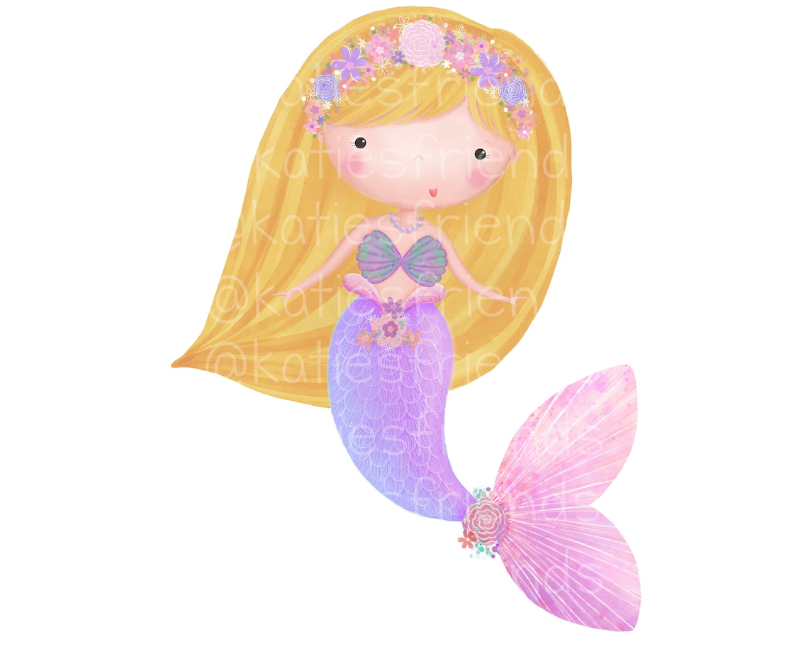 Mermaid PNG Mermaid Clipart Watercolor Mermaid Mermaid - Etsy