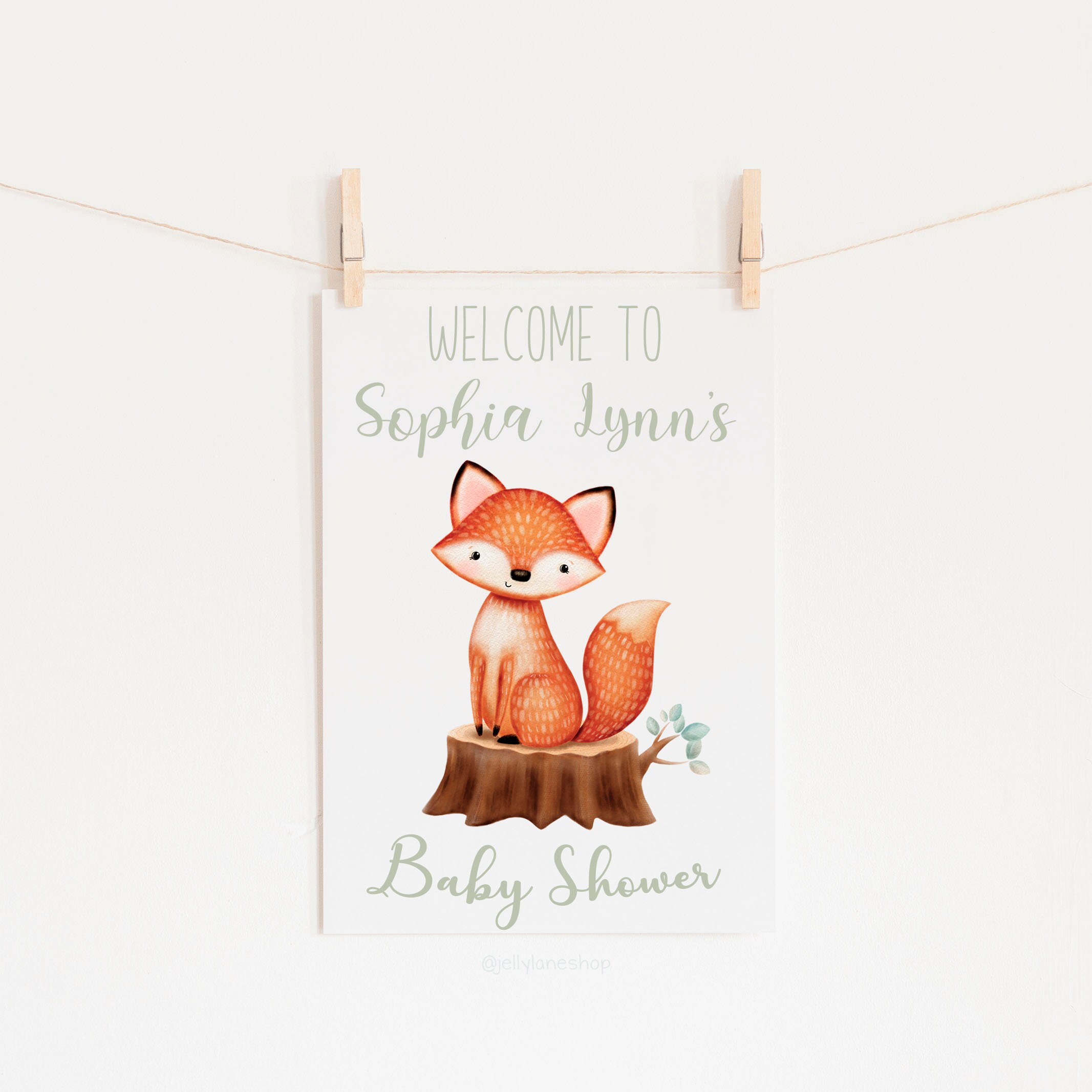 Woodland Watercolor Fox Png, Woodland Nursery Clipart, Fox Sublimation ...