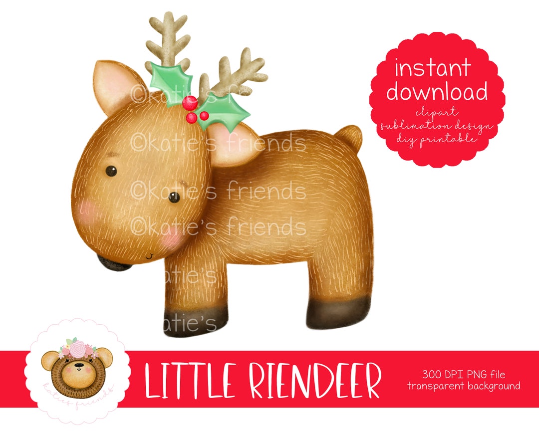 Christmas Reindeer Clipart, Reindeer PNG, Christmas Clipart, Holiday ...