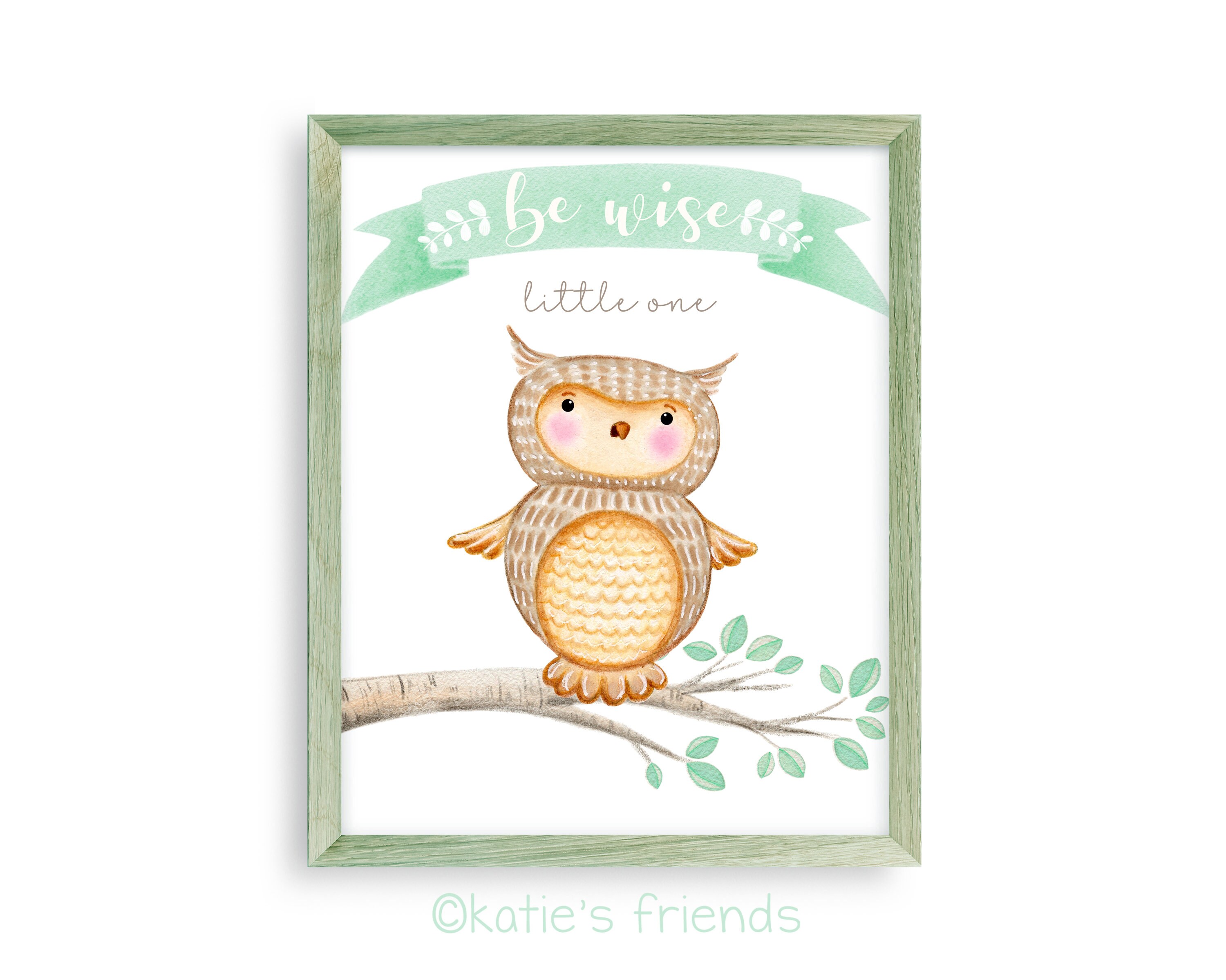 Woodland Owl Clipart Watercolor Owls Cute Owl Clipart - Etsy