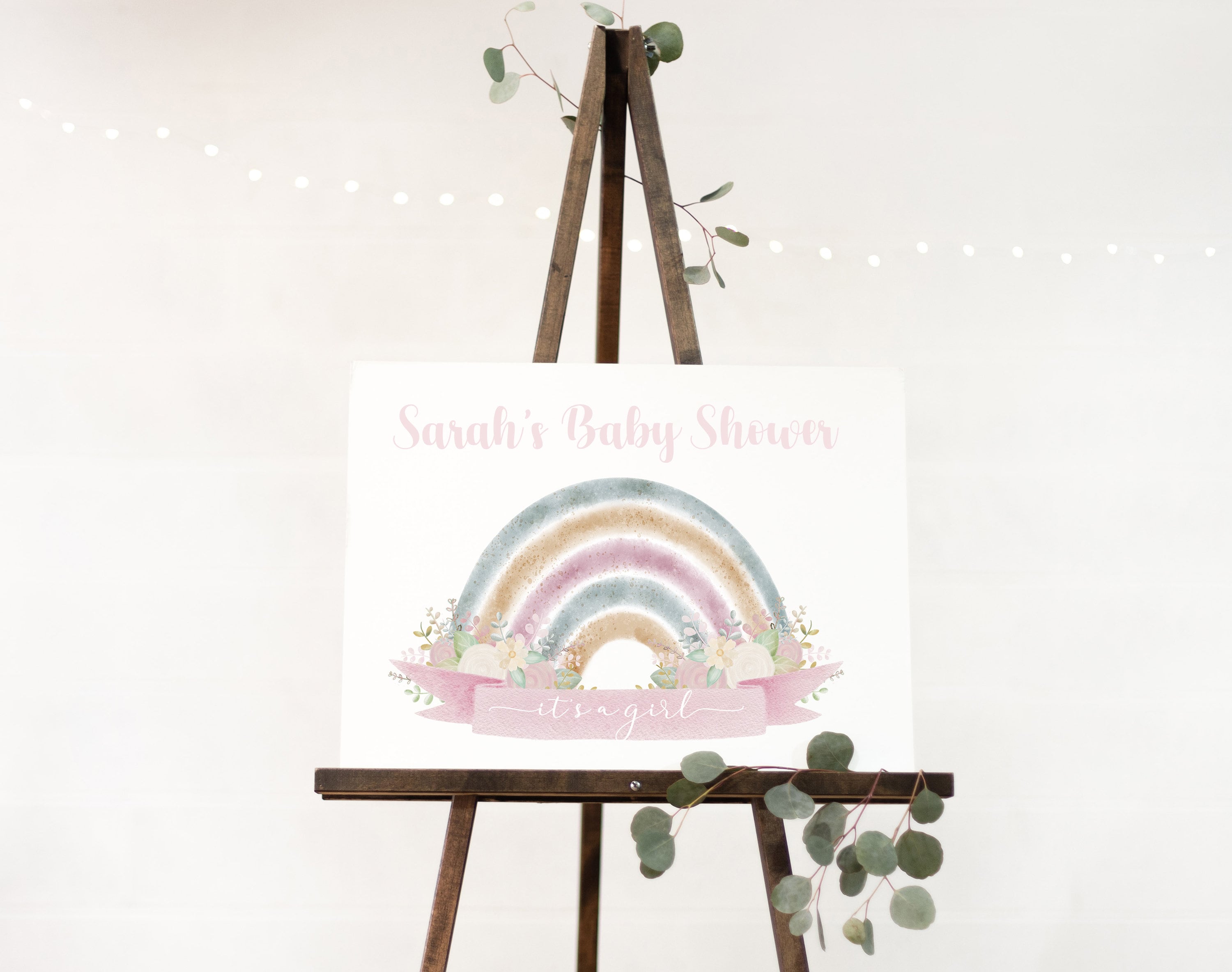 Watercolor Boho Floral Rainbow Clipart Set, Natural Colors, Boho ...