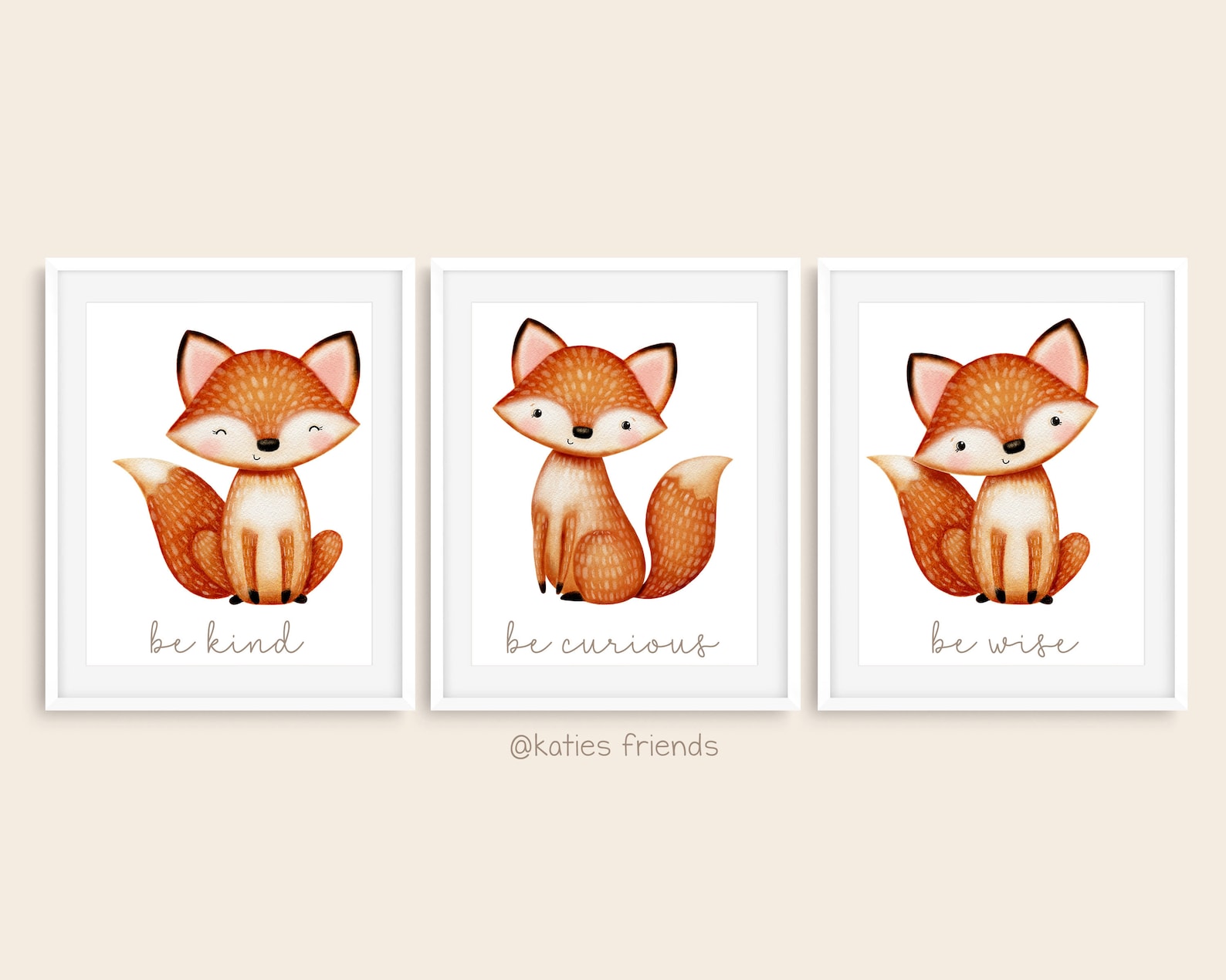 Woodland Fox Clipart, Watercolor Foxes, Hand Painted Fox Art, Cute Fox ...