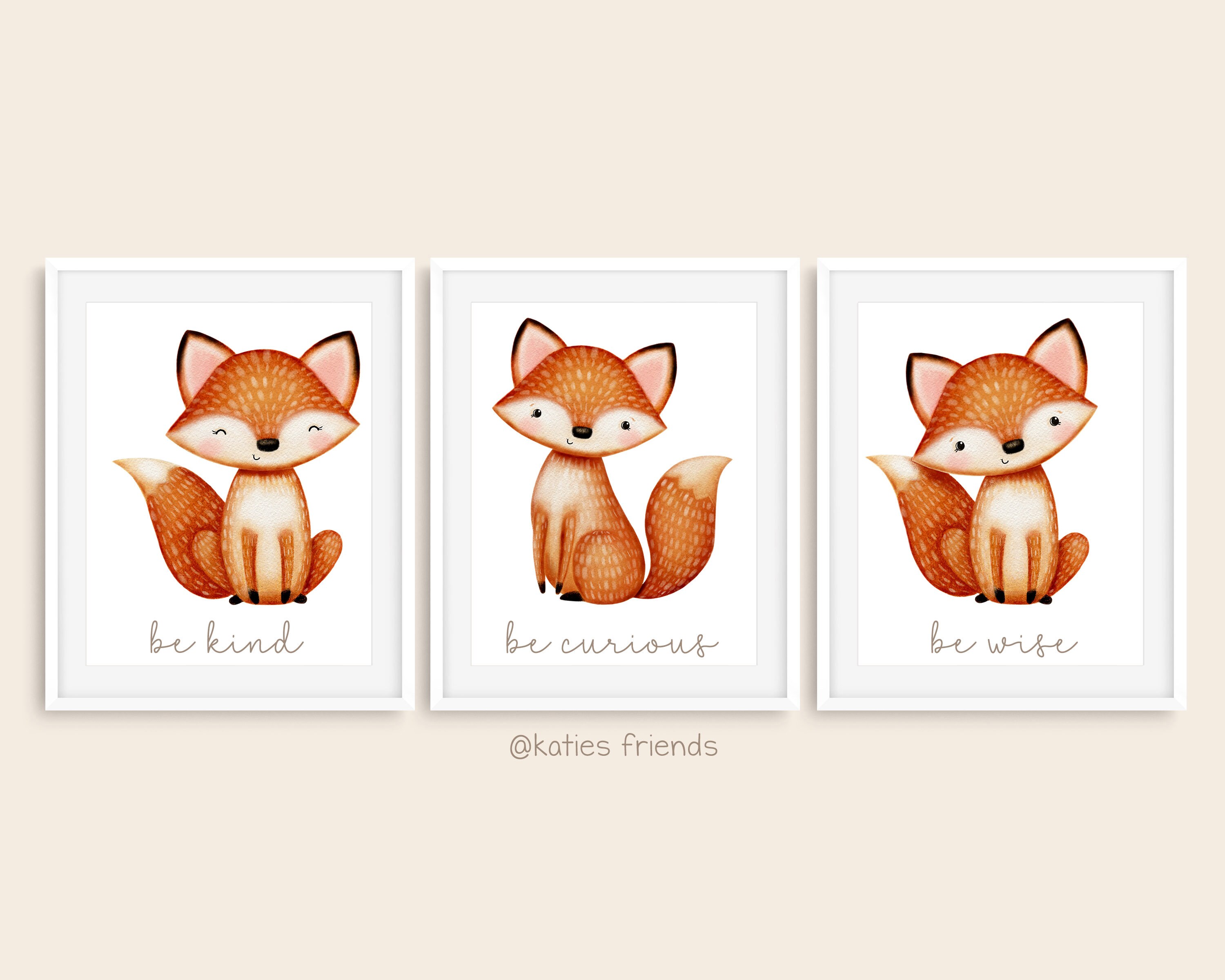 Woodland Fox Clipart, Watercolor Foxes, Hand Painted Fox Art, Cute Fox ...