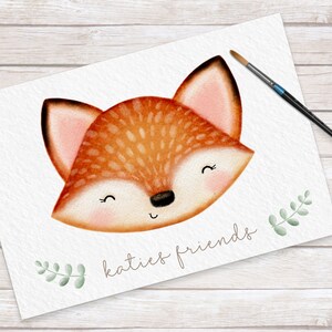Woodland Fox Clipart, Watercolor Foxes, Hand Painted Fox Art, Cute Fox ...