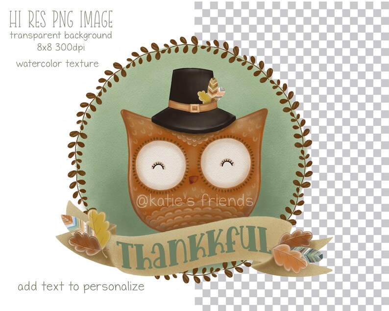 Woodland Animals Thanksgiving Clipart, Cute Autumn Thanksgiving Clipart ...