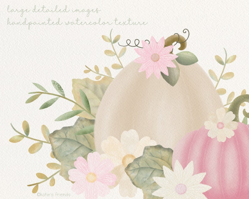 Pink Pumpkin Clipart Watercolor Pumpkins Watercolor Fall - Etsy