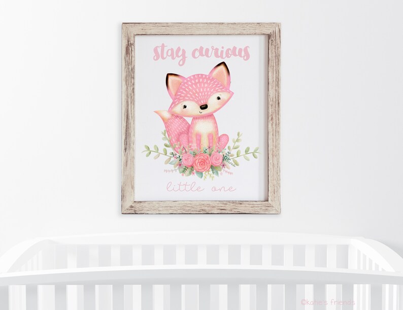 Pink Fox Clipart, Woodland Fox, Girly Fox Clipart, Girl Baby Shower ...