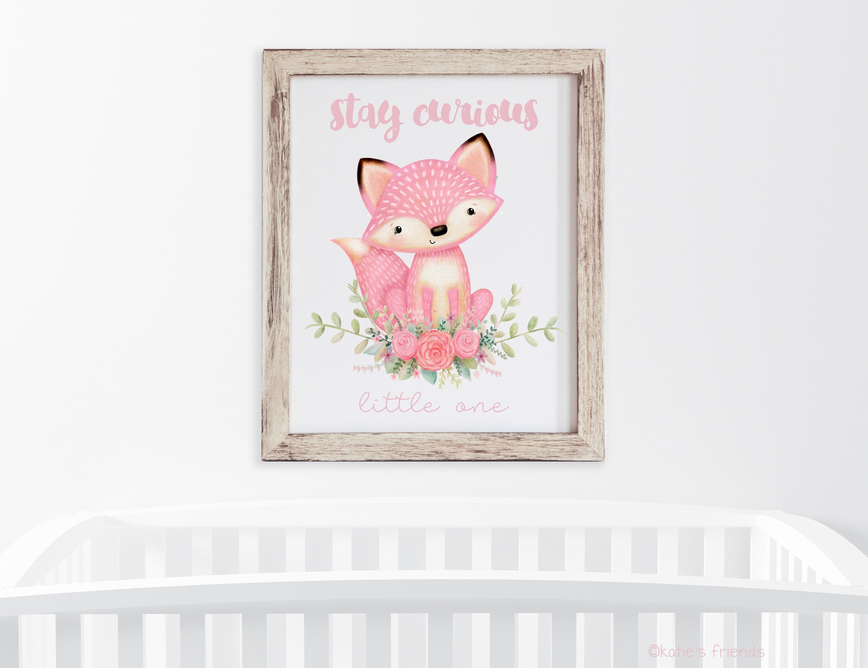 Pink Fox Clipart Woodland Fox Girly Fox Clipart Girl Baby - Etsy