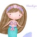 Watercolor Mermaid Clipart Summer Clipart Set Watercolor - Etsy