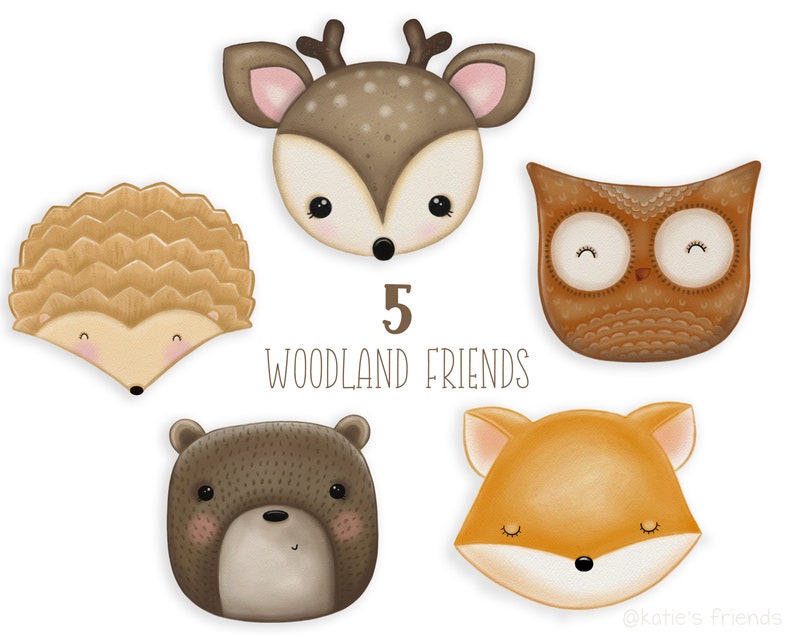 Woodland Animals Thanksgiving Clipart, Cute Autumn Thanksgiving Clipart ...