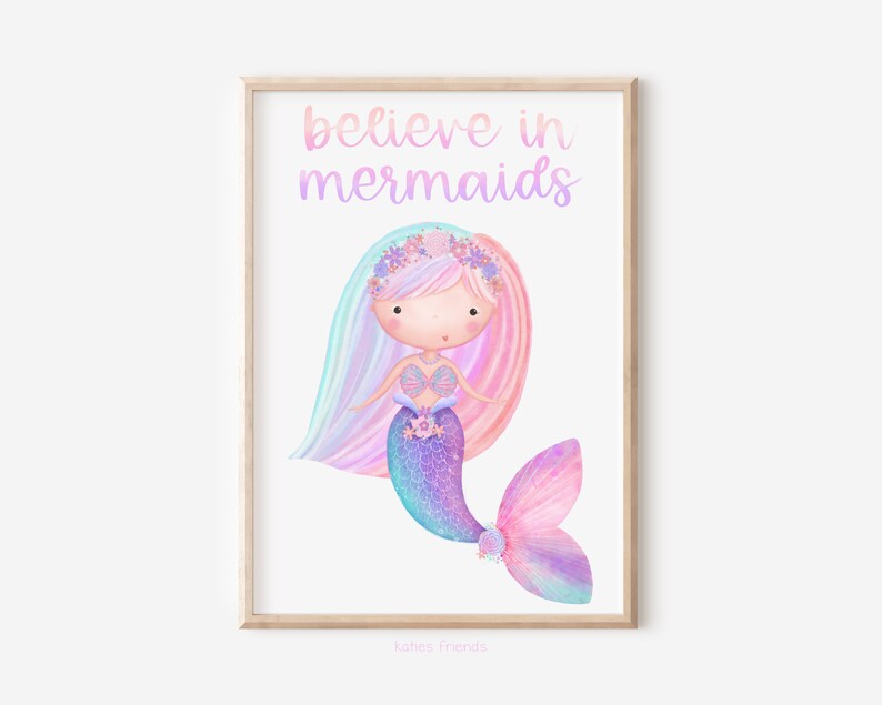 Rainbow Mermaid PNG, Pastel Mermaid Clipart, Watercolor Mermaid ...